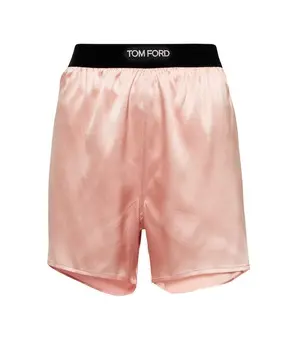 TOM FORD High-rise Silk-blend Satin Shorts