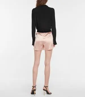 TOM FORD High-rise Silk-blend Satin Shorts