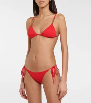 Melissa Odabash Maldives Self-tie Bikini Bottoms - Red