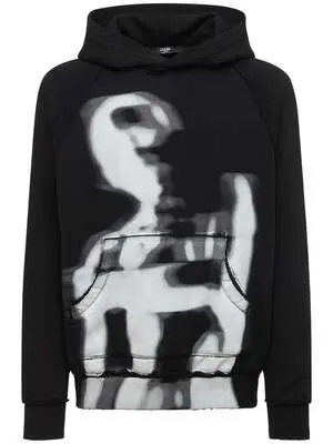 Jaded London Washed Torso Print Hoodie In Black - 40% Off