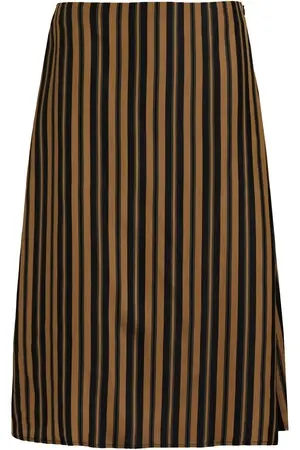 Rag & Bone Mandy Striped Satin Twill Midi Skirt