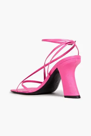 By Far Kersti Textured-leather Sandals