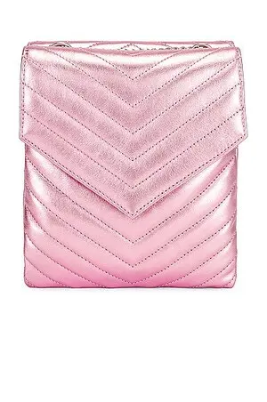 Saint Laurent Double Flap Bag In Pink