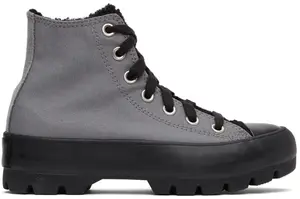 CONVERSE Converse Grey Chuck Taylor All Star Lugged HI Sneakers - Mason/black