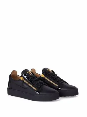 GIUSEPPE ZANOTTI Frankie Double-zip Low-top Sneakers - Black