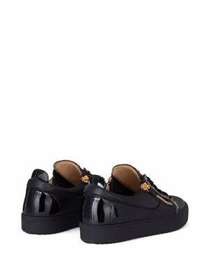 GIUSEPPE ZANOTTI Frankie Double-zip Low-top Sneakers - Black