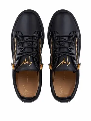 GIUSEPPE ZANOTTI Frankie Double-zip Low-top Sneakers - Black