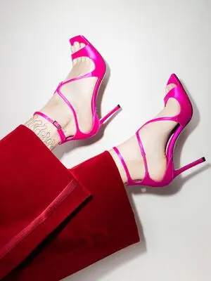 JIMMY CHOO Azia 95mm Satin Sandals