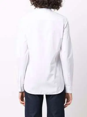 Aspesi Band-collar Cotton Shirt - White