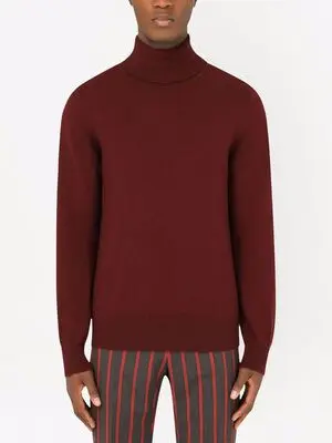 Dolce & Gabbana Roll-neck Cashmere Jumper - Red