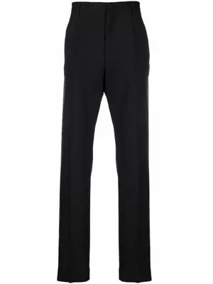 Valentino Garavani High-waisted Straight-leg Trousers - Black