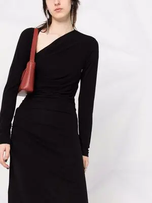 Dsquared2 Asymmetric-neck Ruched Dress
