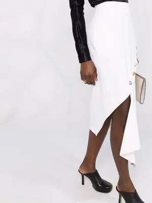 Alexander McQueen High-waisted Asymmetric-hem Skirt