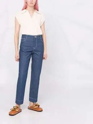 Tory Burch Straight-leg Denim Jeans