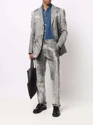 DIESEL® Trompe L'oeil Print Straight-leg Jeans
