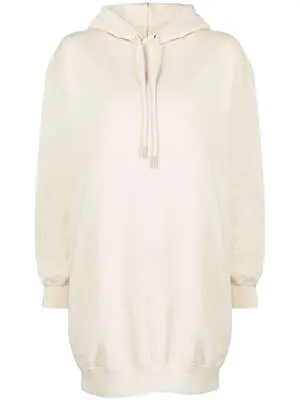 Off-White Diag-stripe Print Sweatshirt Dress - Neutrals