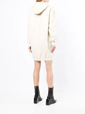 Off-White Diag-stripe Print Sweatshirt Dress - Neutrals