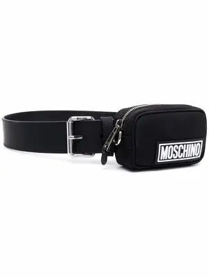 Moschino Pouch Belt - Black