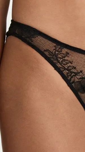 FLEUR DU MAL Bouquet Lace Cheeky Panties - Black