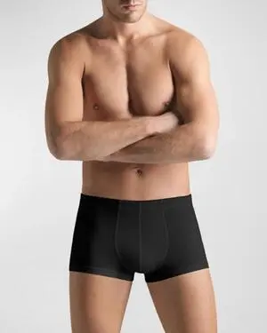 Hanro Apos;s Cotton Superior Boxer Briefs - Black