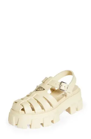 Prada Monolith Platform Fisherman Sandal Quarzo