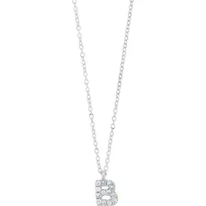 Bony Levy Bony Levy Icon Diamond Initial Pendant Necklace 18k White Gold - B