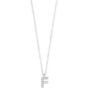 Bony Levy Icon Diamond Initial Pendant Necklace - 18k White Gold - F