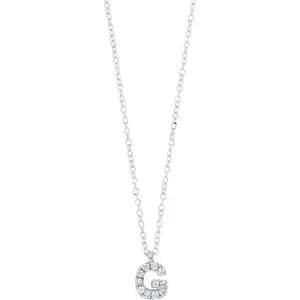 Bony Levy Icon Diamond Initial Pendant Necklace - 18k White Gold - G