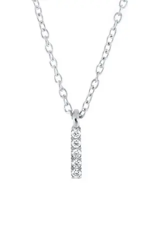 Bony Levy Icon Diamond Initial Pendant Necklace - 18k White Gold - I