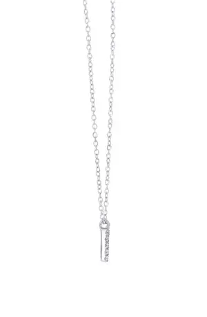 Bony Levy Icon Diamond Initial Pendant Necklace - 18k White Gold - I