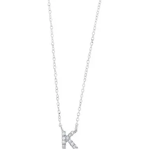 Bony Levy Icon Diamond Initial Pendant Necklace - 18k White Gold - K