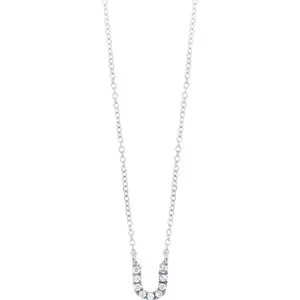 Bony Levy Bony Levy Icon Diamond Initial Pendant Necklace 18k White Gold - U