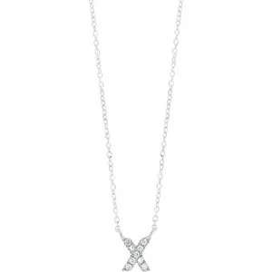 Bony Levy Icon Diamond Initial Pendant Necklace - 18k White Gold - X