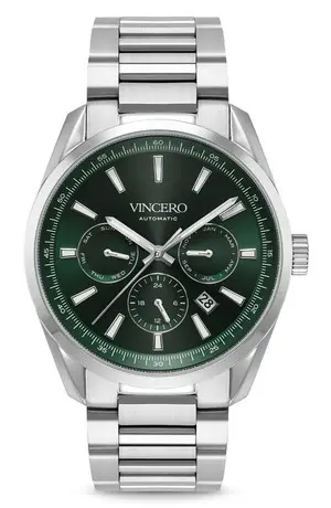 VINCERO Vincero The Reserve Automatic Bracelet Watch Dark Olive / Silver