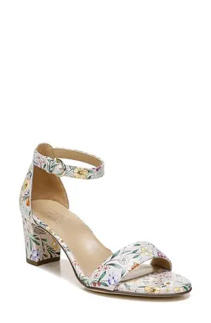 Naturalizer Naturalizer Vera Ankle Strap Sandals Satin Pearl Floral