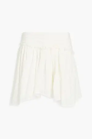 IRO PARIS Nixie Fil Coupé Mini Skirt - Ivory