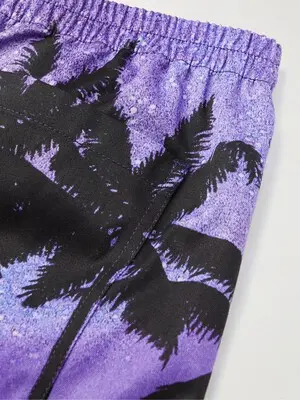 Valentino Garavani Straight-leg Printed Cotton-twill Shorts