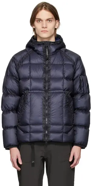 C.P. COMPANY C.P. Company Navy Down DD Shell Hooded Jacket - Blueprint 878