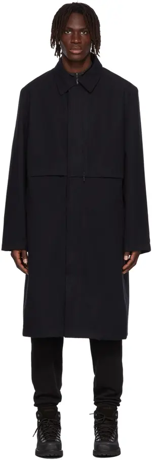 Y3 Y-3 Black Gore-Tex Classic Melton Coat - Black