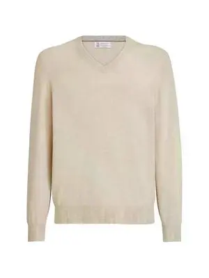 Brunello Cucinelli Long-sleeve Cashmere Jumper - Neutrals