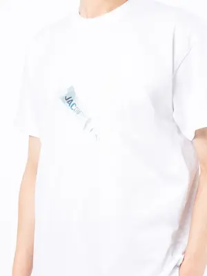 Jacquemus Toothpaste Logo-Print T-Shirt - White | Editorialist