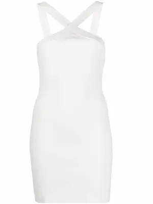 P.a.r.o.s.h Crossover-strap Fitted Mini Dress
