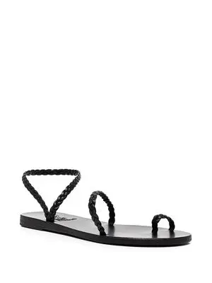 ANCIENT GREEK SANDALS Eleftheria Braided Sandals - Black