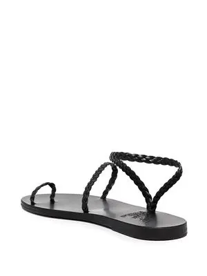 ANCIENT GREEK SANDALS Eleftheria Braided Sandals - Black