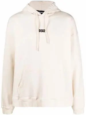 Dsquared2 Logo Detail Hoodie - Neutrals