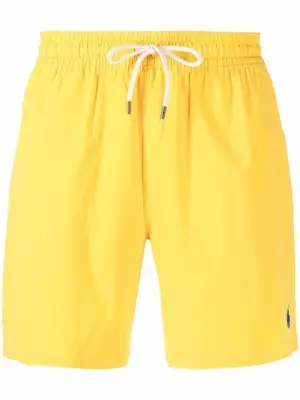 Polo Ralph Lauren Logo Drawstring Swim Shorts Yellow