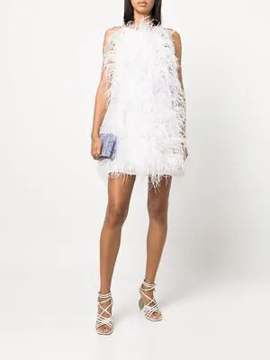 Cult Gaia Shannon Feather Mini Dress