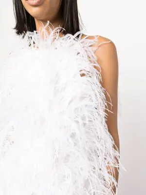 Cult Gaia Shannon Feather Mini Dress