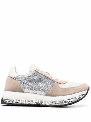 Moschino Colour-block Logo Sneakers - Neutrals