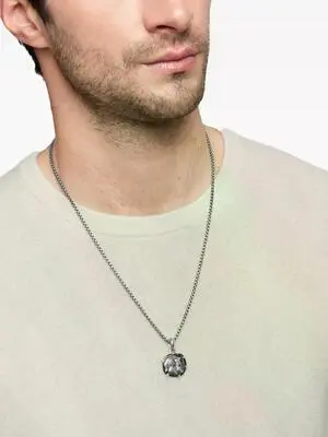 David Yurman 18kt Yellow Gold And Sterling Gemini Amulet - Silver